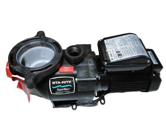 Pentair StaRite Supermax Swimming Pool Pump, 2 HP TEFC 208230 V 1 PH ...